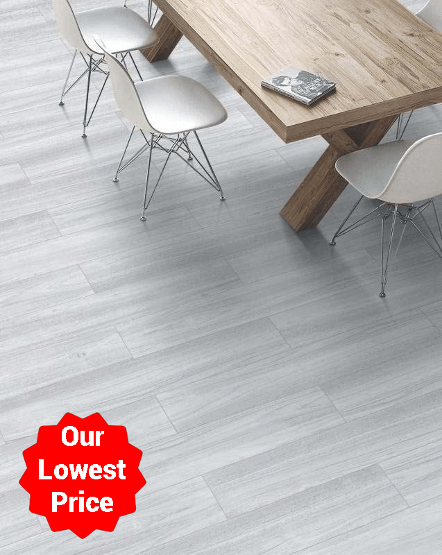 Alpine White Wood Effect Rectified Matt Porcelain 200x1200mm Wall and ...