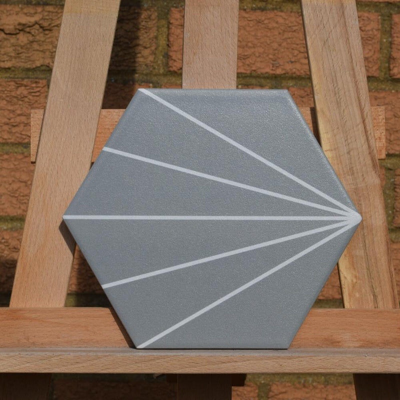 Tesla Starburst Hexagon Matt Ceramic 200x230mm Wall and Floor Tile ...